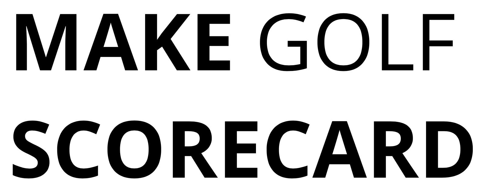 Excel Golf Scorecard Template Make Golf Scorecard Excel Golf Scorecard Template Make Golf Scorecard