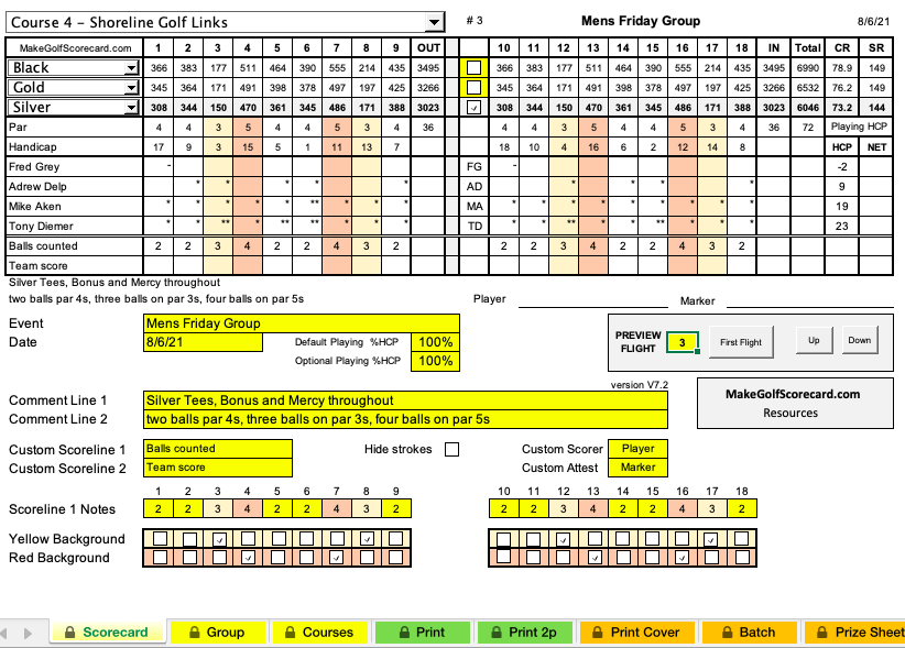 Excel Golf Scorecard Template Make Golf Scorecard Excel Golf Scorecard Template Make Golf Scorecard